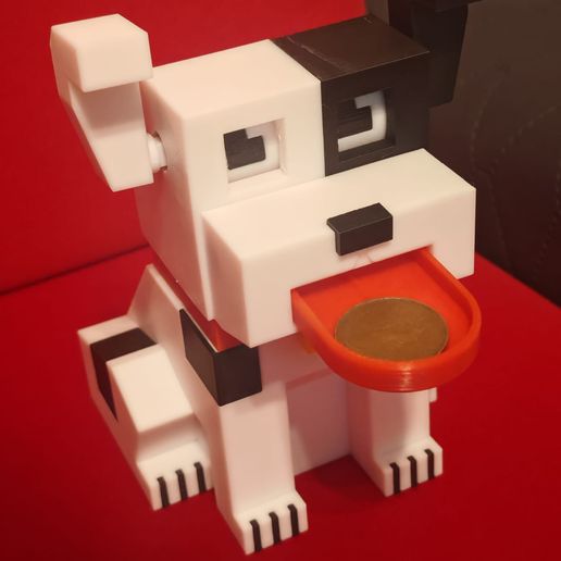 3D printable Dog Coin Bank • made with Bambu X1C + P1S・Cults