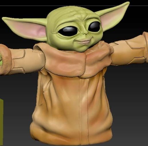 👽 Articulated Grogu・ STL File for ・Cults