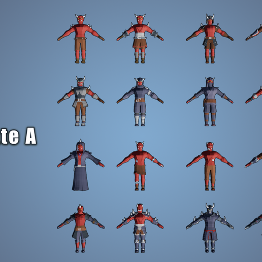 🖼️ low Poly Demons・ 3D File for ・Cults