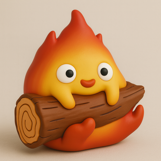 🏰 Calcifer, El increíble castillo vagabundo, figura FanArt estilo chibi ...
