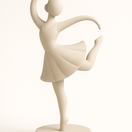 🩰 Minimalist Ballerina Pose 5 STL – Elegant Ballet Dancer Figure for 3D ...