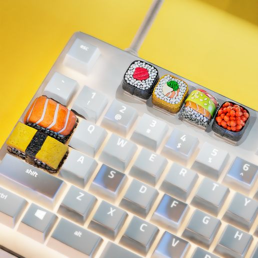 🍣 Sushi Keycaps - Mechanical Keyboard・ STL File for 3D printing・Cults