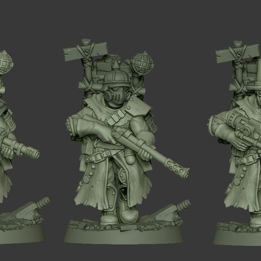 Tavish the Mercenary - Modular Post Apocalyptic 30mm miniature・ 3D File ...