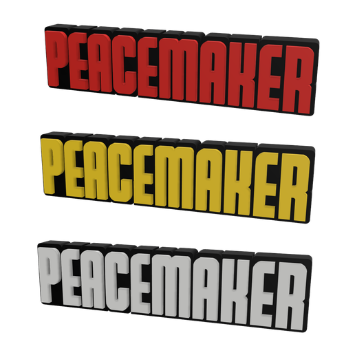 👾 3D MULTICOLOR LOGO/SIGN - Peacemaker・ STL File for 3D printing・Cults