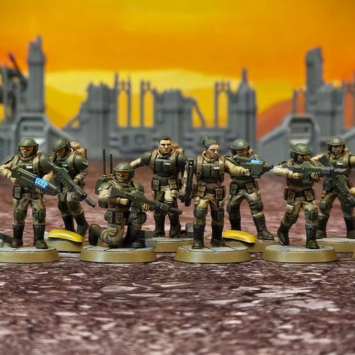 3D file Imperial Infantry Squad 🔨 ・3D print design to download・Cults
