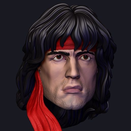 🎬 Rambo 1/12 headsculpt・ OBJ File for 3D printing・Cults