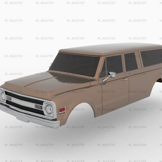 🚙 Chevrolet Suburban 1970 334mm wheelbase BRX02 chassis・ STL File for ...