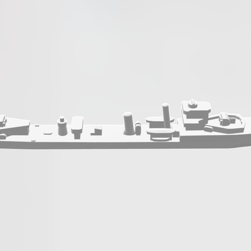 STL file HMS Vega V-class destroyer 1:3000 WW2 ♟ ・3D printer model to download・Cults