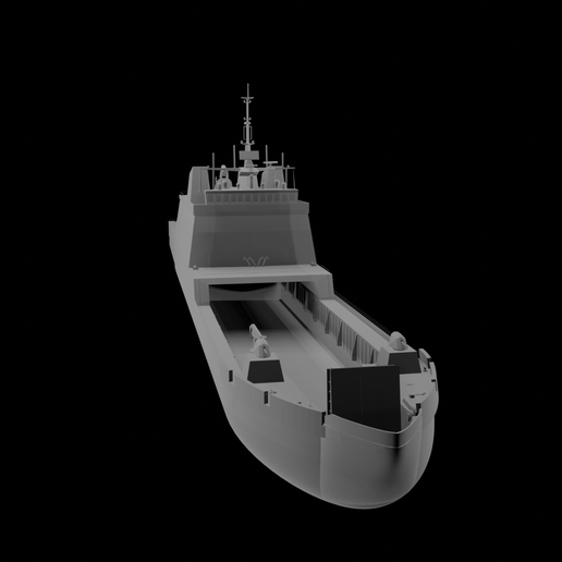 👾 Light Amphibious Assault Warship – 3D Printable Model (Empty & Loaded ...