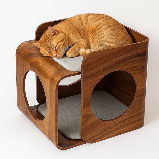 🐱 Cube Cat・ STL File for 3D printing・Cults