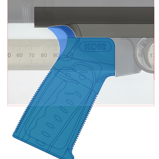 🔫 Airsoft GBB AR15 / KJW KC-02 Pistol Grip Ergonomic (Saustrich)・ STL ...