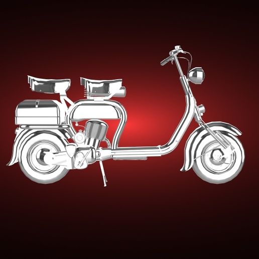 🏠 Lambretta 125 C, Lambretta Modelo C 1950.・Archivo STL para Impresión 3D・Cults
