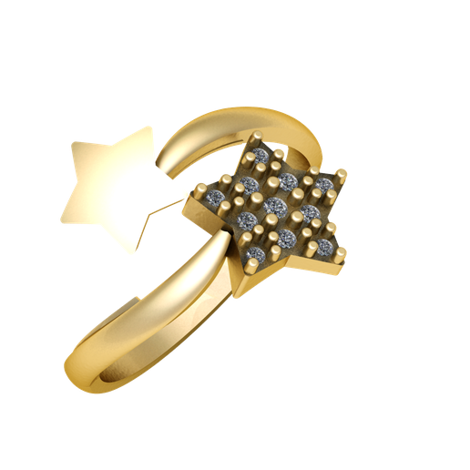 STL file DOUBLE STAR DESIGN RING 3D PRINTABLE MODEL ⭐ (OBJ)・3D print ...