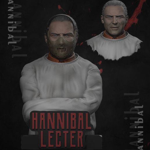 👤 Hannibal Lecter Bust・ STL File for 3D printing・Cults
