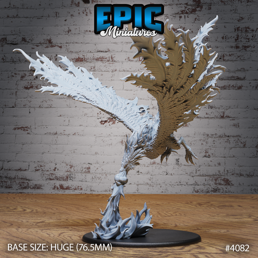 3D file Primordial Phoenix Fire Breath ‧ DnD Miniature ‧ Tabletop ...