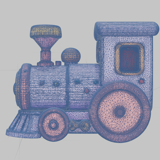 🚆 Toon Town style train・ STL File for 3D printing・Cults