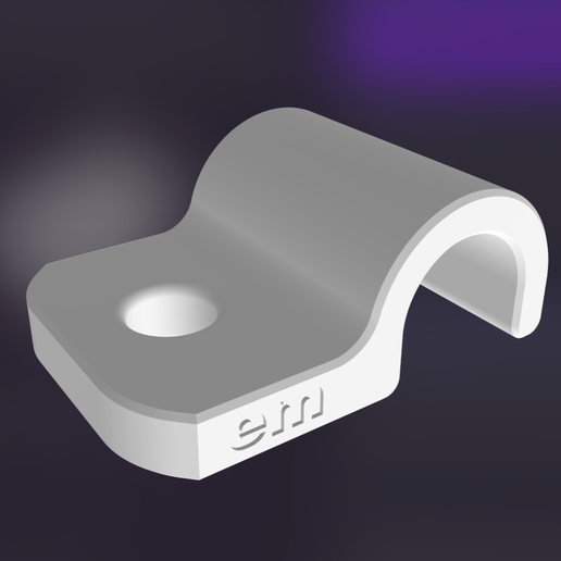 🔌 7mm Cable Clip・ STL File for 3D printing・Cults