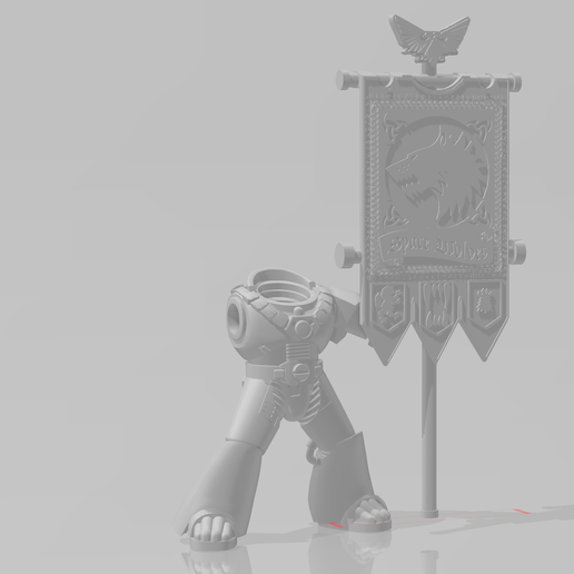 🛰 Space Wolves Legion VI Banner・ STL File for ・Cults