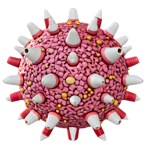 🎨 Pink Spiky Sphere・ STL File for 3D printing・Cults