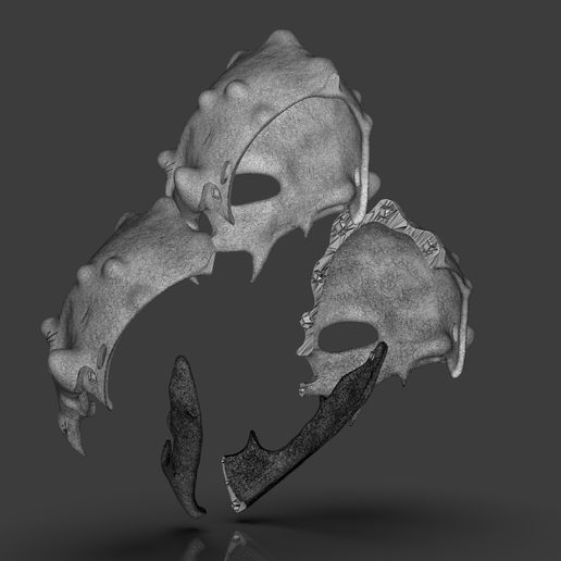 OBJ file Renegade Skull Helmet Mask 💀 ・3D printer design to download・Cults