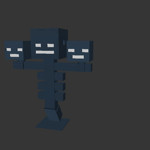 OBJ file Minecraft wither action figure slingshot 🆕 ・Model to download ...
