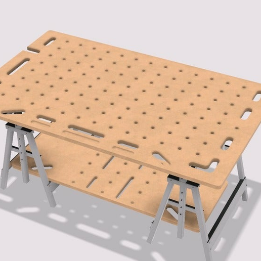 🔧 Multi Function Workbench made by CNC・Free DXF File for 3D printing ...