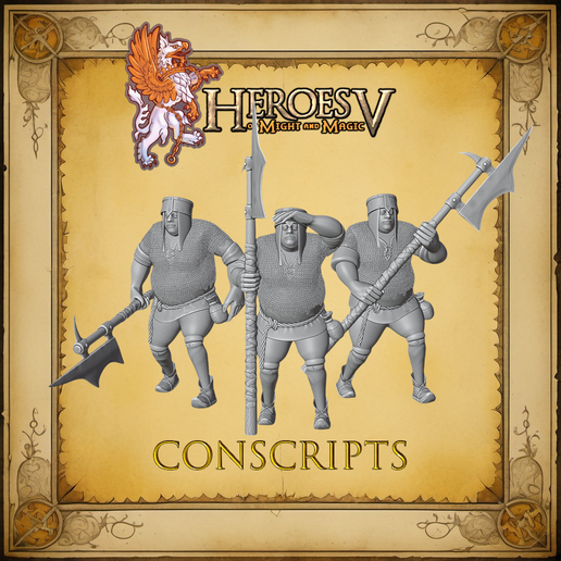 🪄 Heroes of might and magic 5 militia conscript HOMM 5・ OBJ File for 3D ...