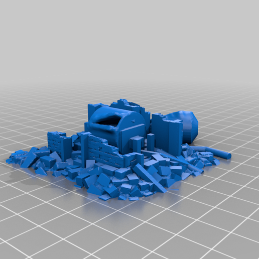 🧑‍🏭 15mm WW1/WW2 Factory ruins (sugar factory)・Free STL File for 3D ...