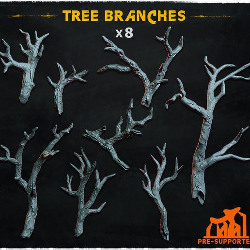 🌳 Tree Branches - Basing Bits 1.0・ 3D File for 3D printing・Cults