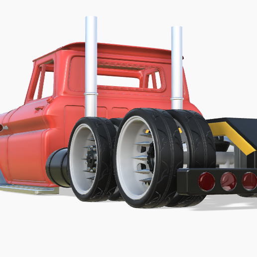 🖼️ SUPER DUALLY FRAME FOR 1/25 REVELL MODEL KIT - 66 CHEVY DONOR.・ 3D ...