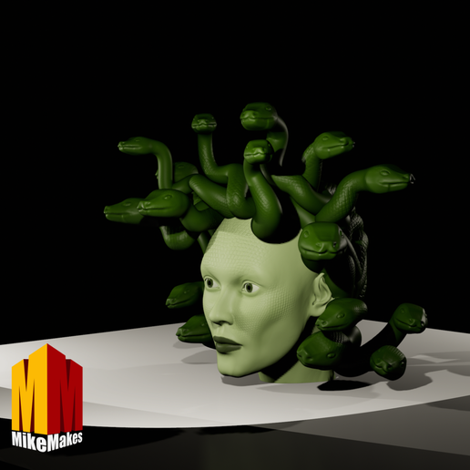 🐉 Original Medusa 3D Model - Unique Design・ STL File for ・Cults