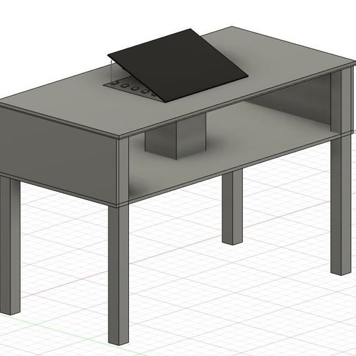 STEP file Table with Laptop Riser 💻 ・3D printing idea to download・Cults