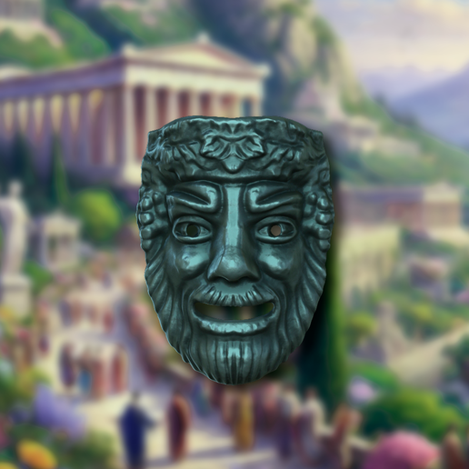 🏛️ Greek Mask・ STL File for 3D printing・Cults