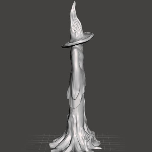 🪵 Wood Carved Faceless Witch Statue・ STL File for 3D printing・Cults