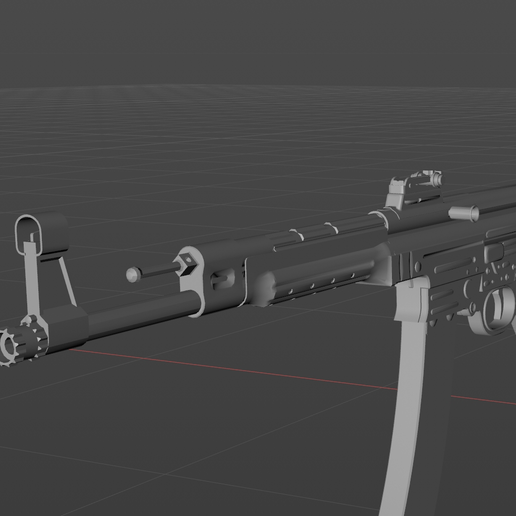 OBJ file German MP43 rifle 3D model material 🗺️ ・3D print object to ...