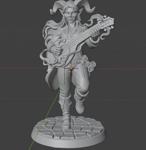 ♀️ dnd tiefling female bard・ STL File for 3D printing・Cults