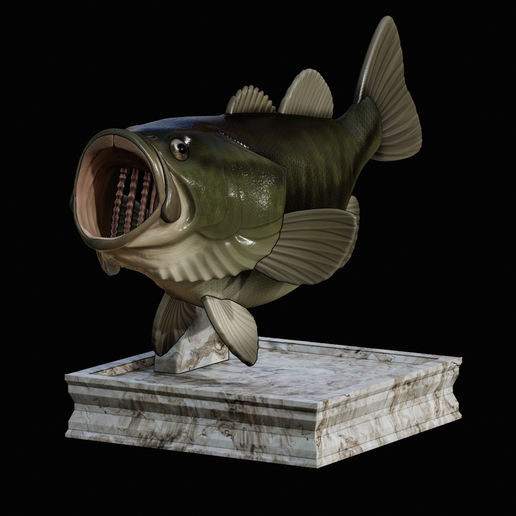 🐠 fish Largemouth Bass / Micropterus salmoides in motion 2 trophy ...