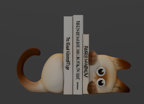 🐱 An Awesome Cat Bookends Figure・ STL File for 3D printing・Cults
