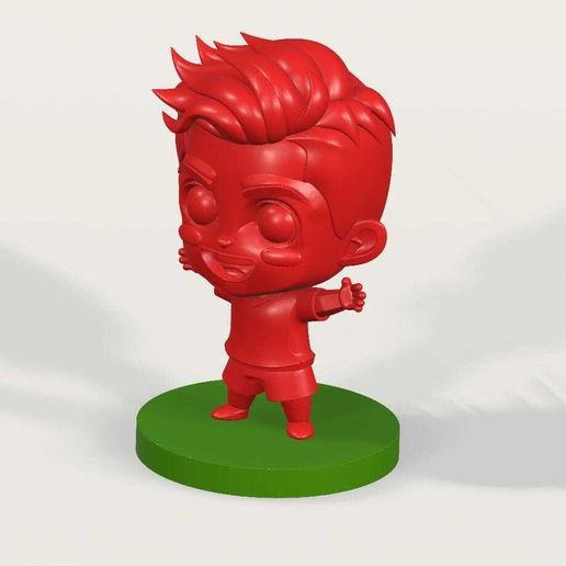 🏈 Iconic CR7 Chibi 3D STL - Adorable estatuilla de Cristiano Ronaldo ...