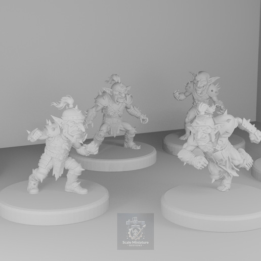 👺 Goblin Linemen Pack - Fantasy Football・ 3D File for 3D printing・Cults