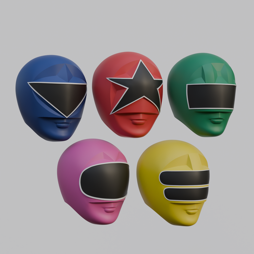 🪖 Power Rangers Zeo OhRanger Bundle Wearable Cosplay Helmet・Archivo 3D ...