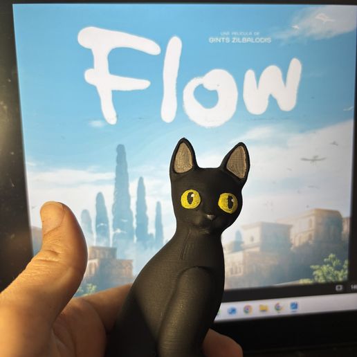 🐱 Flow 2024 cat film・Archivo STL para Impresión 3D・Cults