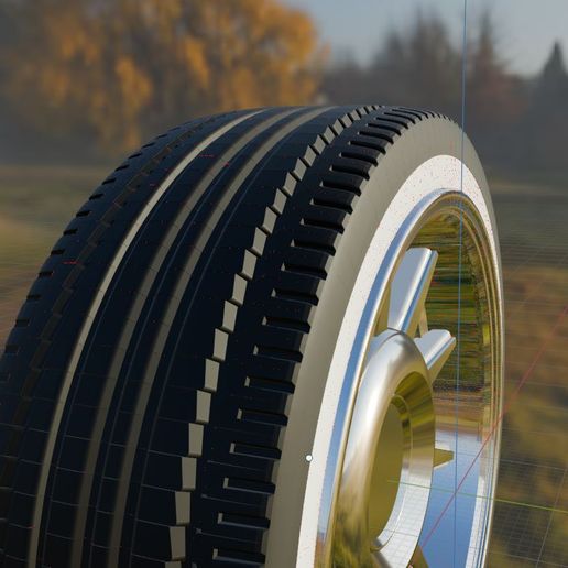 🛞 EMPIRE STATE RESTO-MOD WHEEL and WHITE WALL TIRE・ STL File for 3D ...