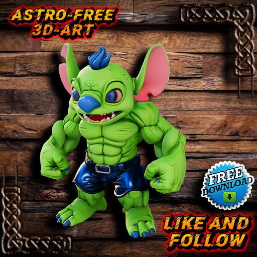 🆓 Puntada Hulk (GRATIS)・Archivo STL Gratis para Impresión 3D・Cults