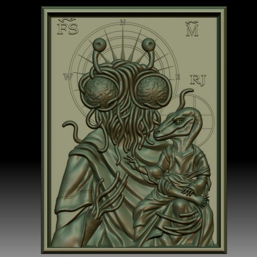 🍝 Pastafarianism Flying Spaghetti Monster Icon・ 3D File for 3D printing ...