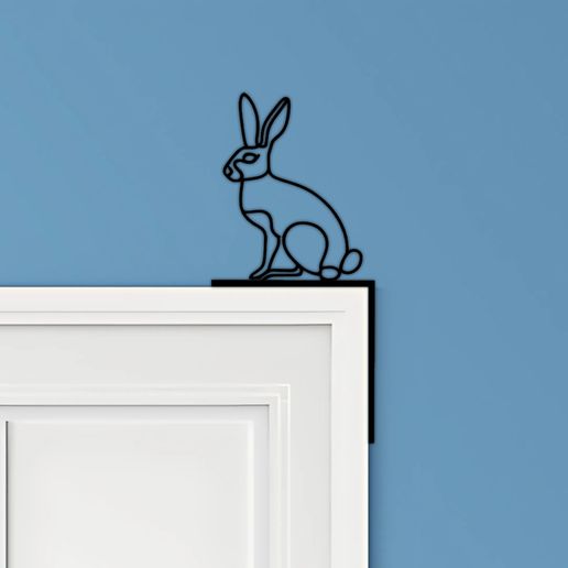 STL file Rabbit Door Corner Decor 🐇 (OBJ)・Template to download and 3D ...