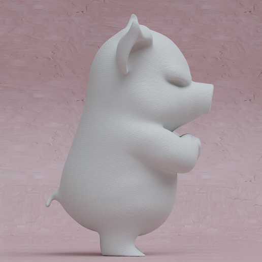 STL file Cute Pig - Knitted Fabric 3D Printable Model 🐖 ・3D printing ...