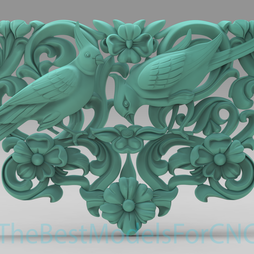 📁 3D Model STL File for CNC Router Laser & 3D Printer Two Parrot in ...