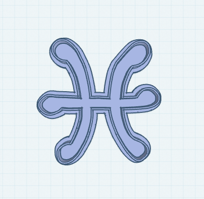 STL file Zodiac: Pisces Icon Cookie Cutter ♓ ・3D printing idea to ...