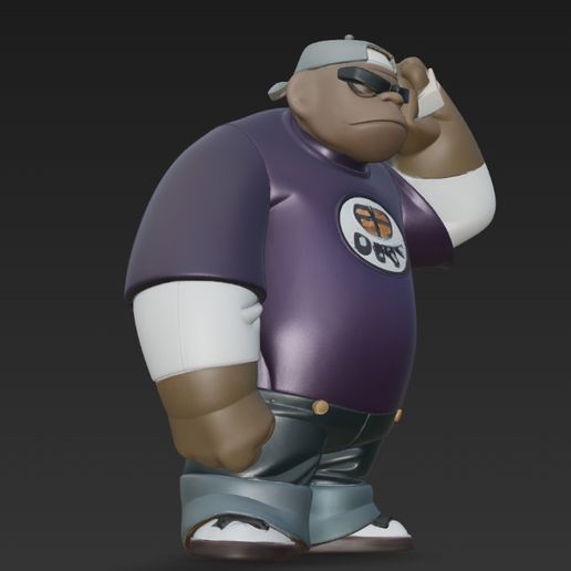 🎵 RUSSEL - GORILLAZ・ STL File for 3D printing・Cults